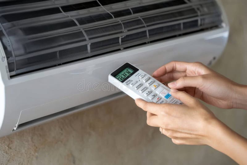 Choosing the Right Temperature Using a Remote Control for an Air ...