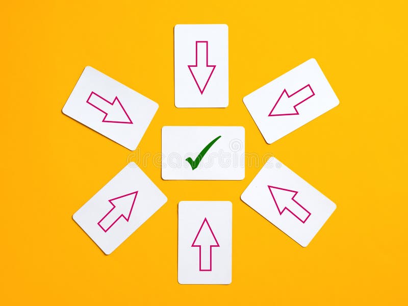 Choosing Right Way Concept with Arrows Pointing Different Directions ...