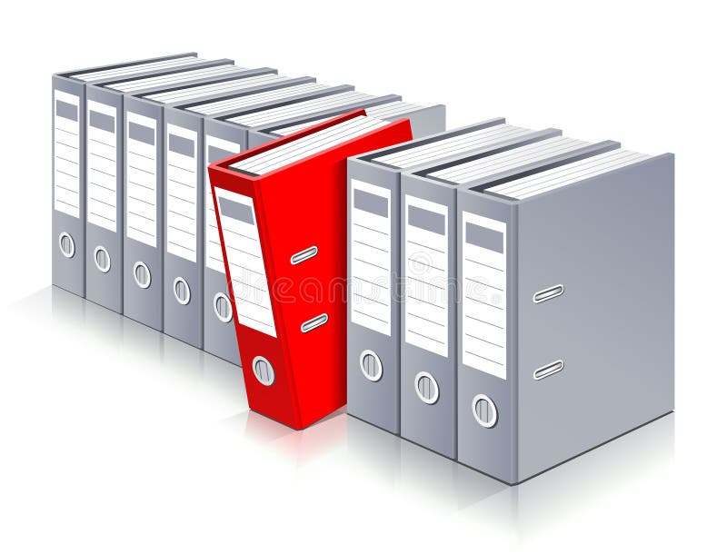 Choosing the Right Folder with Documents Stock Vector - Illustration of ...