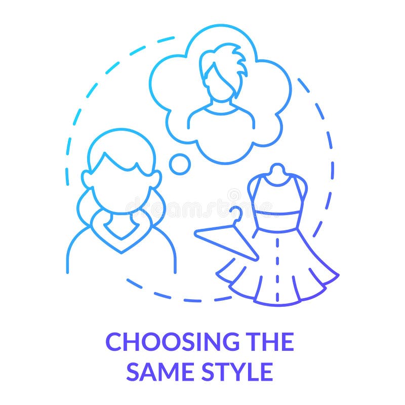 Choosing Same Style Blue Gradient Concept Icon Stock Vector ...