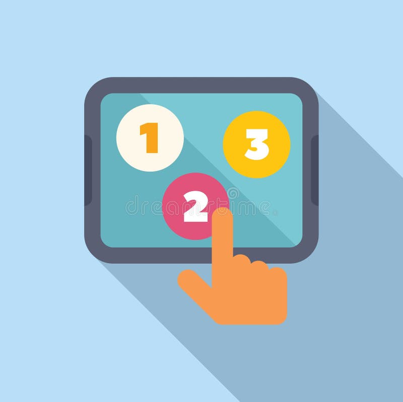 Choosing Second Option on Tablet Computer Stock Vector - Illustration ...