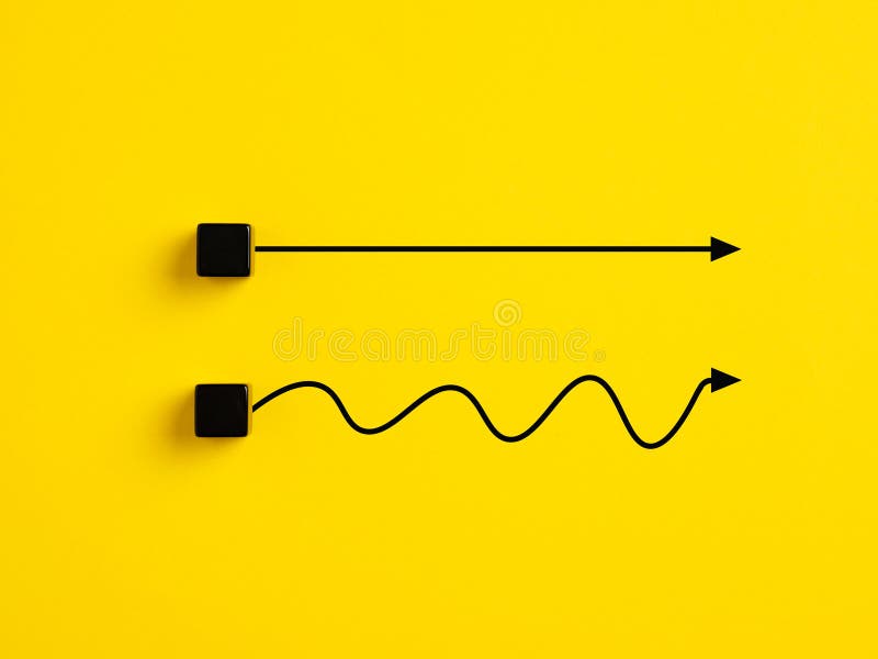 Choosing the Simple and Easy Way or Complicated Way Stock Photo - Image ...