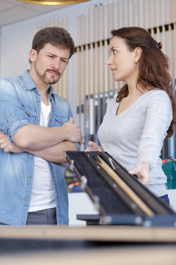 Choosing Stick on Snooker Game Stock Photo - Image of competition ...