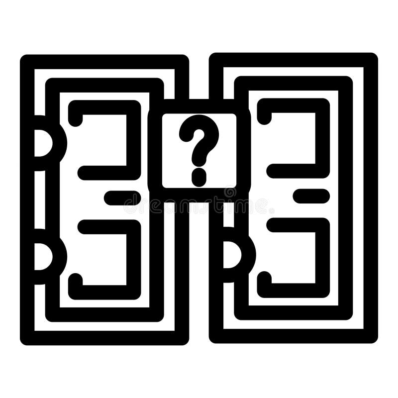 Choosing between Two Options with Question Mark Icon Stock Illustration ...