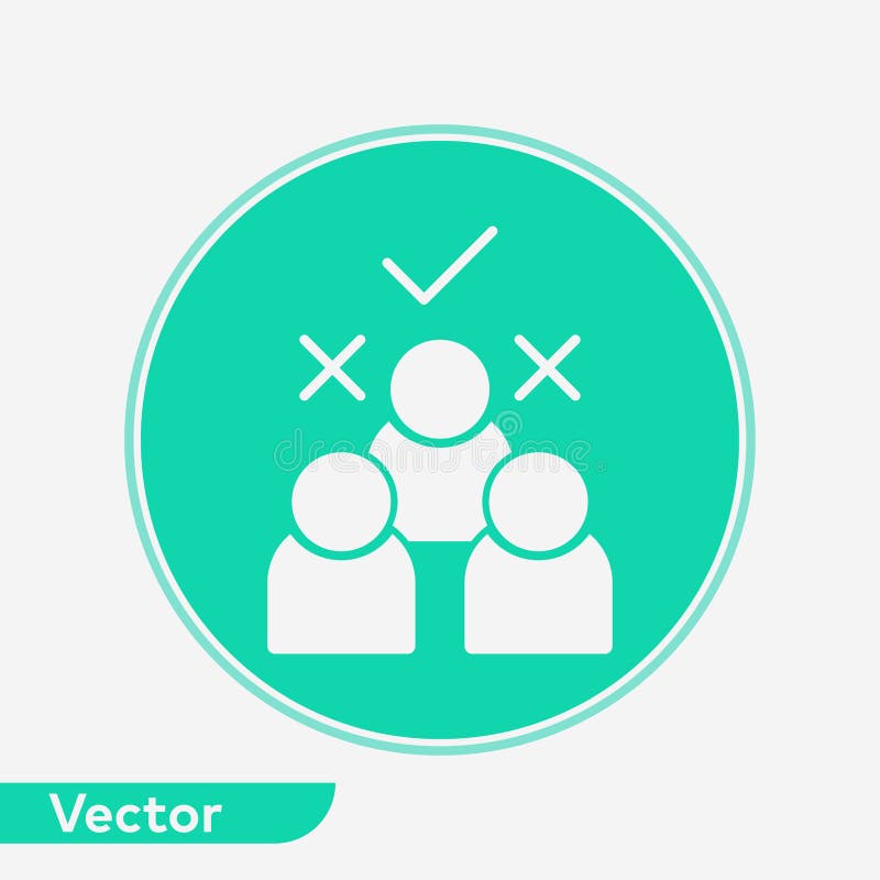 Choosing Filled and Outline Vector Icon Sign Symbol Stock Vector ...