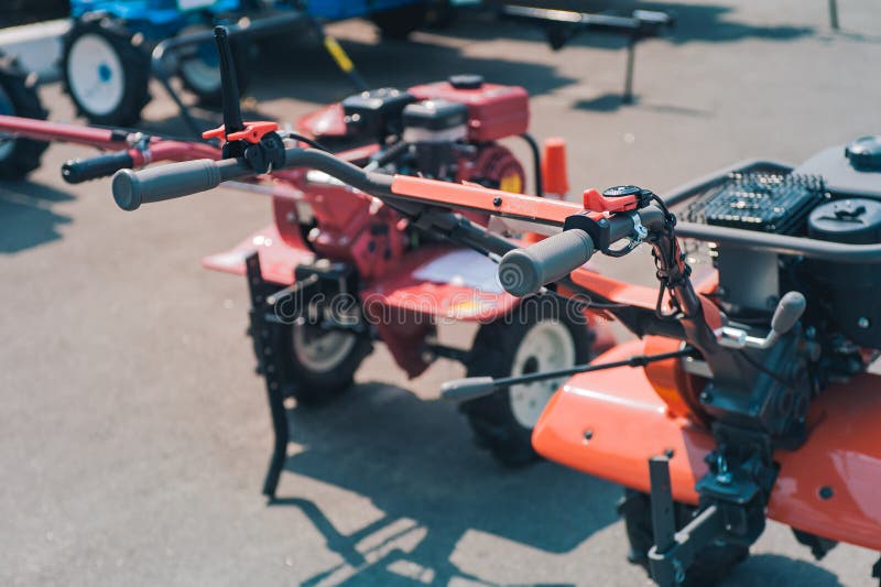 Choosing a Walk-behind Tractor for a Farm Stock Image - Image of moto ...