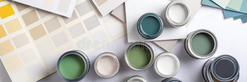 Choosing wall paints stock image. Image of beige, plastered - 266723761