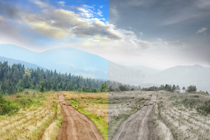 Two Different Roads Parallel To Each Other Stock Photo - Image of road ...
