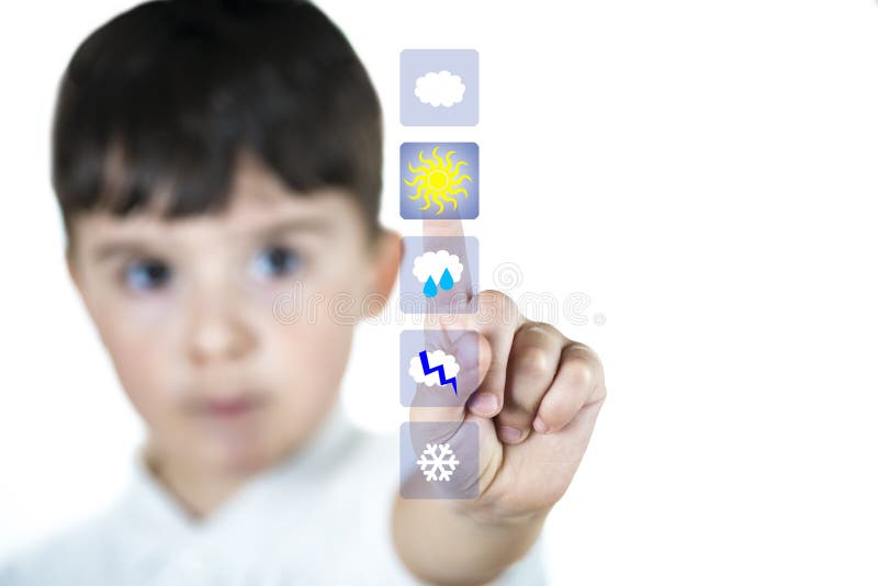 Choosing the weather stock image. Image of finger, cloudy - 38497323