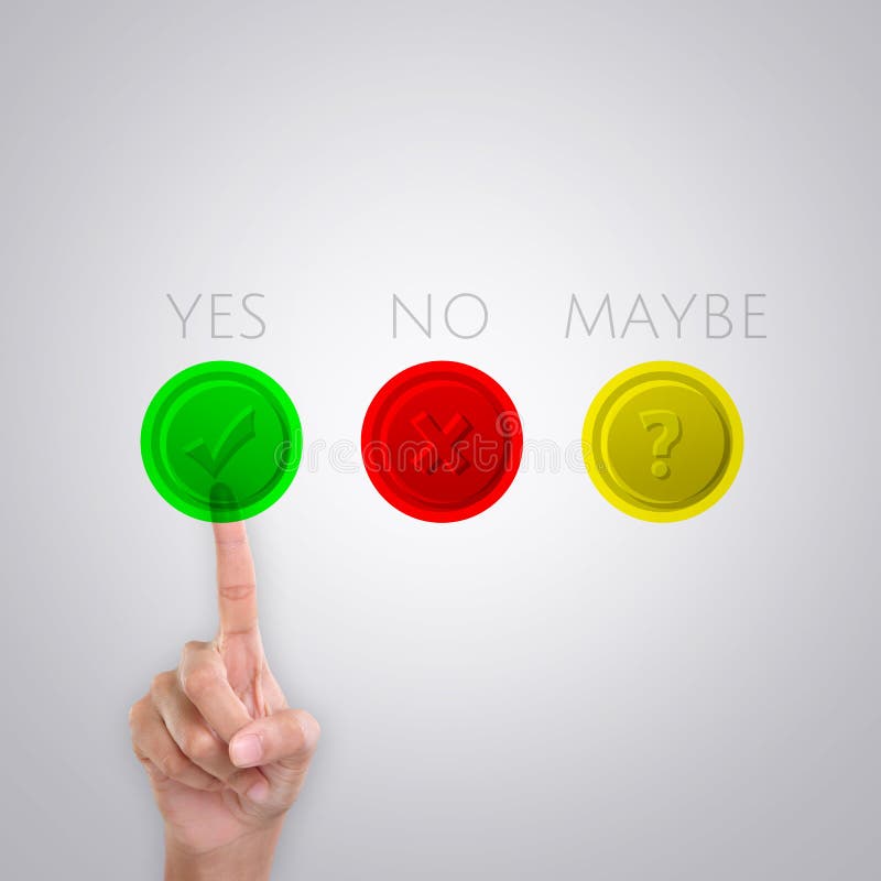 Choosing YES option stock illustration. Illustration of conceptual ...