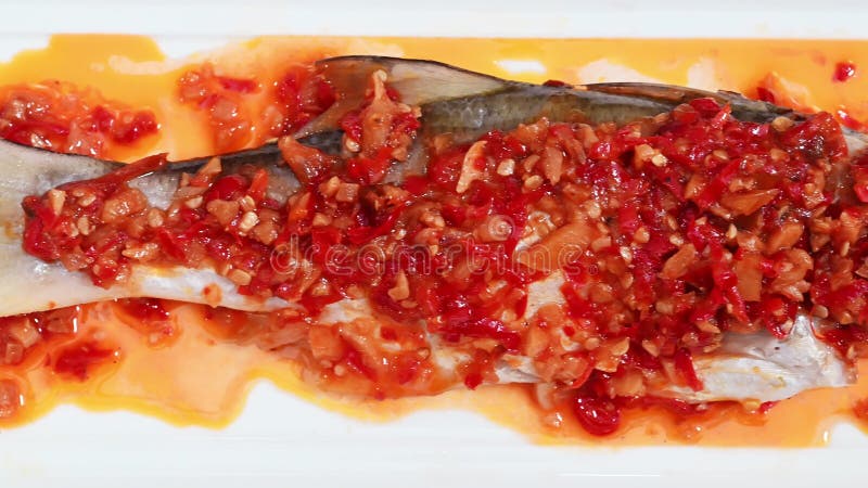 Chop bell pepper fish stock footage. Video of dinner - 317975834