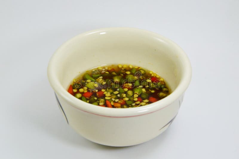 Chop Chili Fish Sauce in the Cup Stock Image - Image of ingredient ...