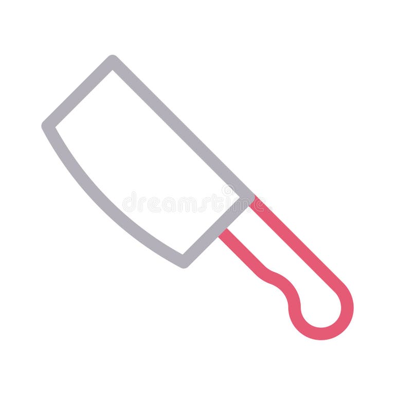 Chop Colour Line Vector Icon Stock Vector - Illustration of food ...