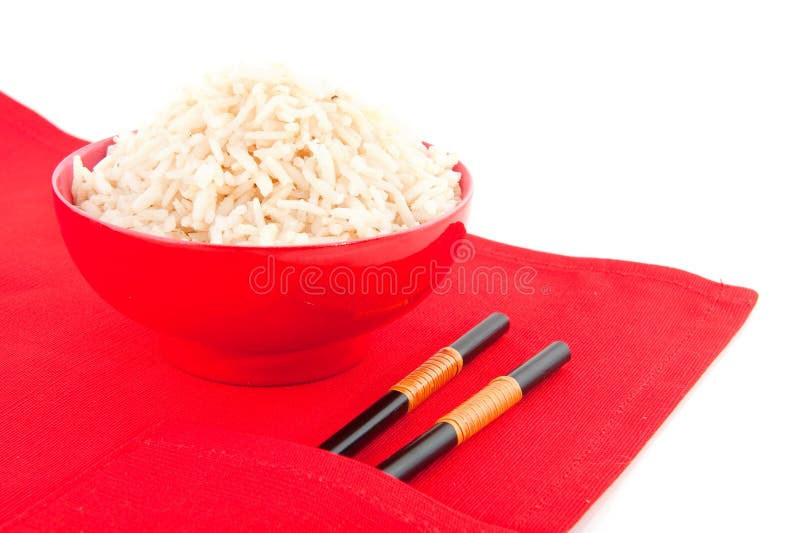 Chop sticks and rice stock image. Image of filled, japanese - 13021299