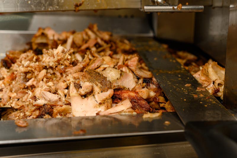 Chopped and Already Cooked Fried Chicken Meat Stock Image - Image of ...