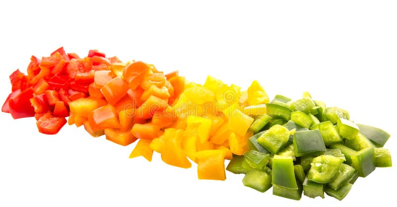 Chopped Capsicum V stock image. Image of heap, bits, health - 43390215