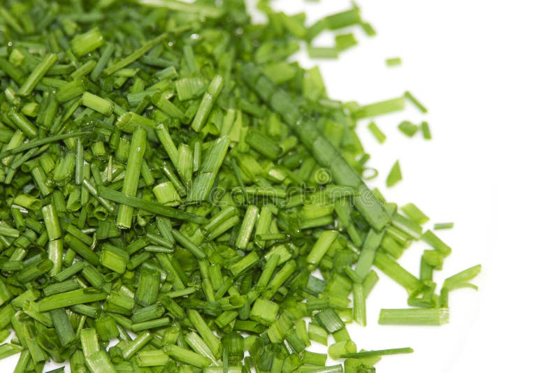 Pile Of Chopped Fresh Chives Stock Image - Image of chopping, country ...