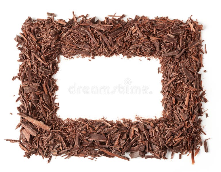 Chopped chocolate frame stock image. Image of dark, frame - 160352717