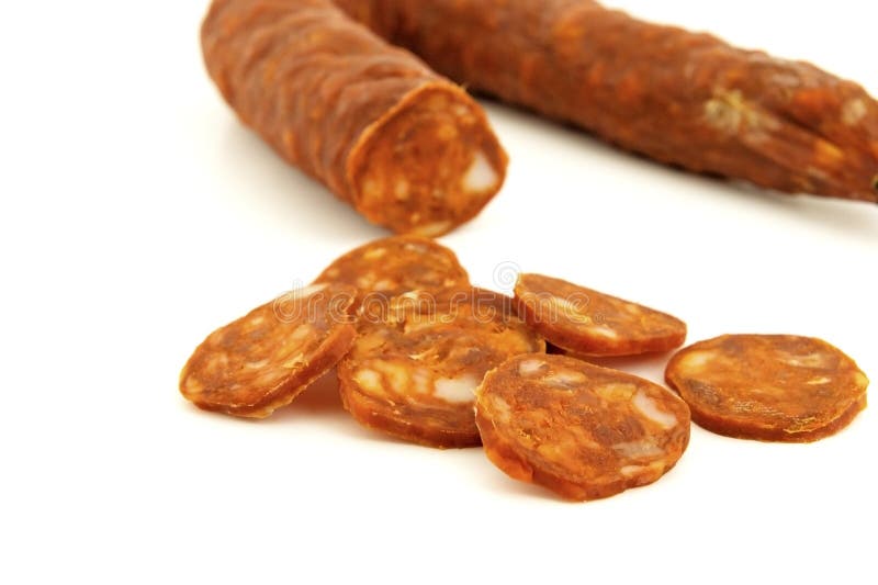 Chorizo Ring stock photo. Image of meat, sausage, round - 34360882