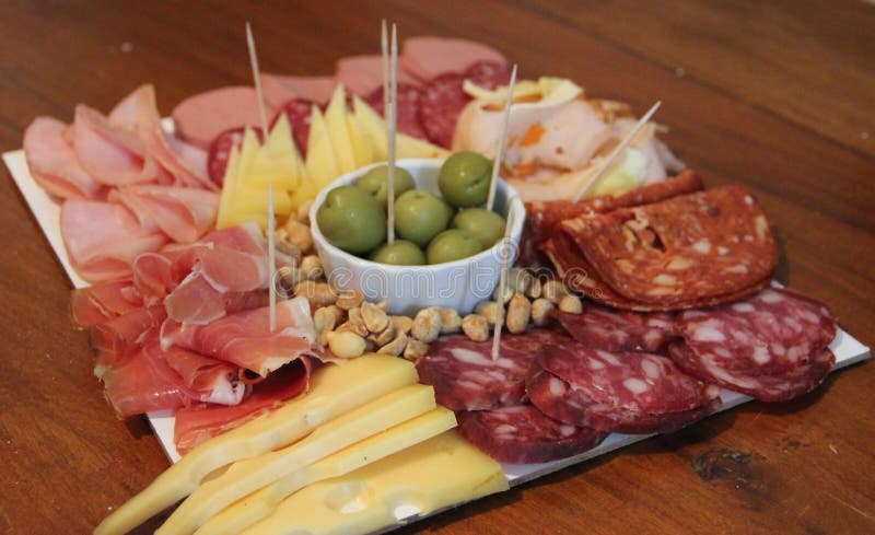 Chopped cold cuts stock photo. Image of gourmet, dish - 98403182