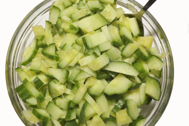 Chopped cucumber stock photo. Image of bowl, cucumber - 36194494