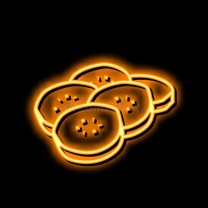 Chopped Cucumber Neon Glow Icon Illustration Stock Vector ...