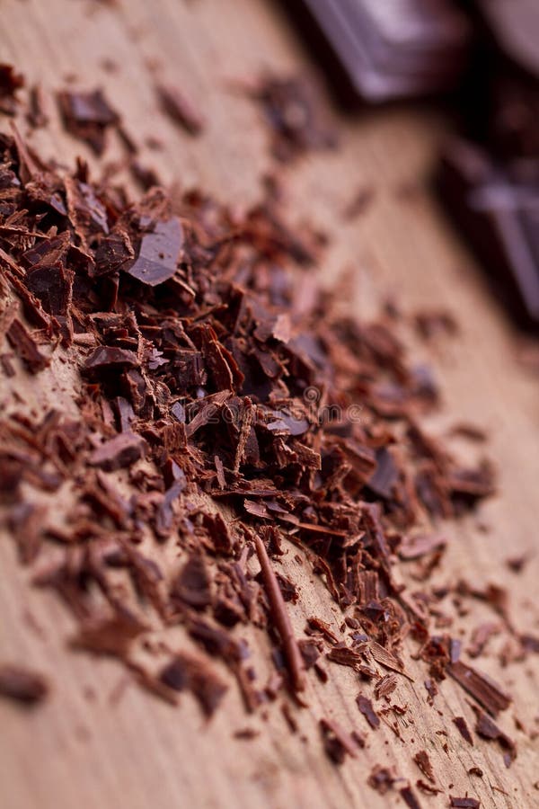 Chopped Dark Chocolate with Cocoa Stock Image - Image of dark, yummy ...