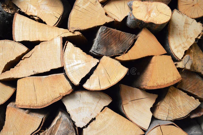 Chopped Firewood Logs on Pile Stock Photo - Image of close, stump ...