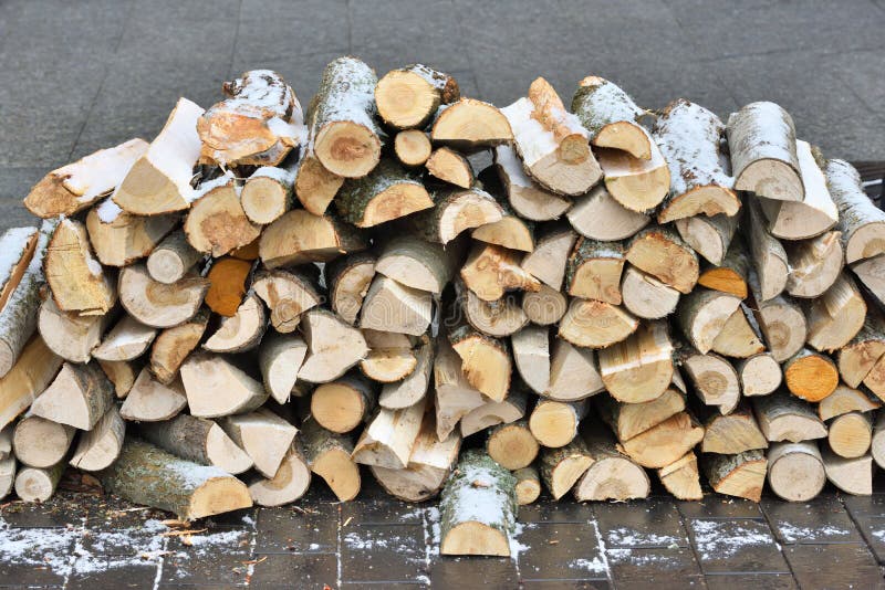 Chopped Firewood on a Stack Stock Photo - Image of heap, nature: 110181524