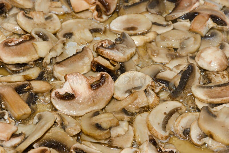 Chopped Fragrant Mushrooms are Fried Stock Photo - Image of french ...