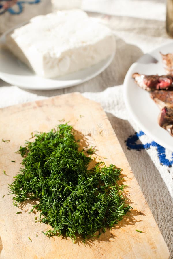 Chopped fresh dill stock photo. Image of home, chopped - 23599910