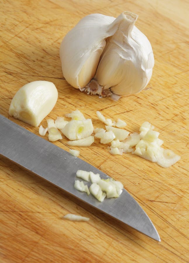 Chopped Garlic In Food Processor Stock Image - Image of processor ...