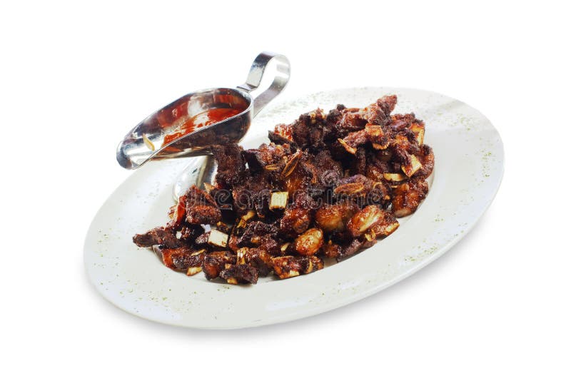 Chopped and Grilled Meat on Plate Stock Image - Image of meal, cooking ...