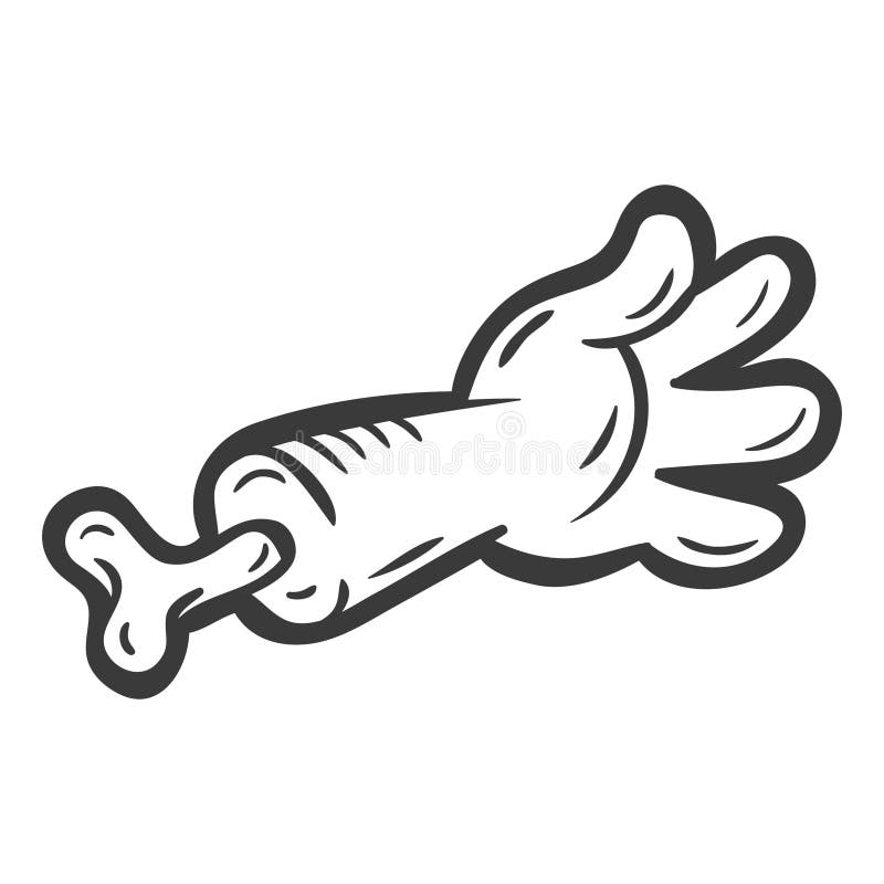 Chopped Hand. Vector Illustration Decorative Design Stock Vector ...