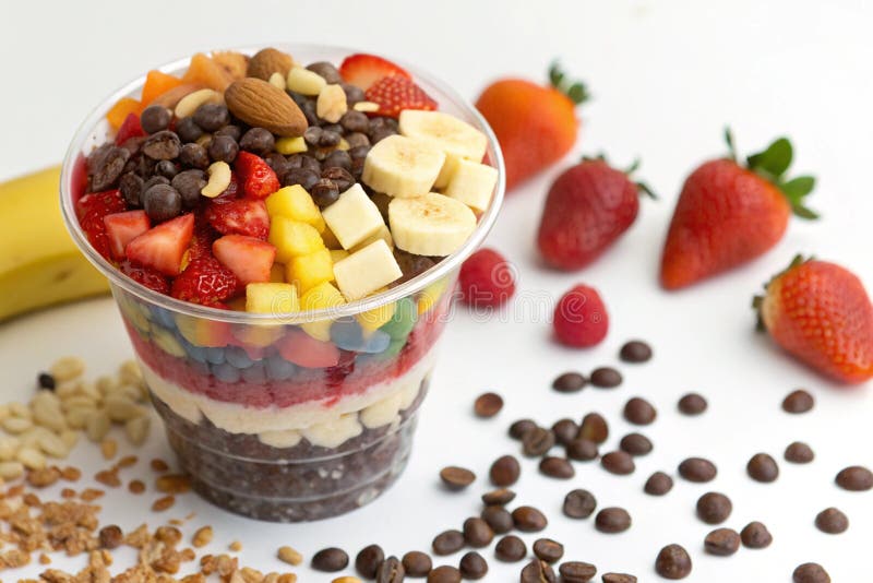 Chopped Ingredients for Sweets in a Cup Stock Illustration ...