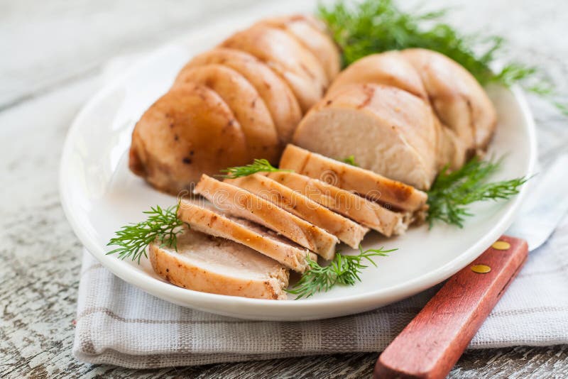 Chopped Meat Fillet Baked with Herbs on a Plate Stock Image - Image of ...
