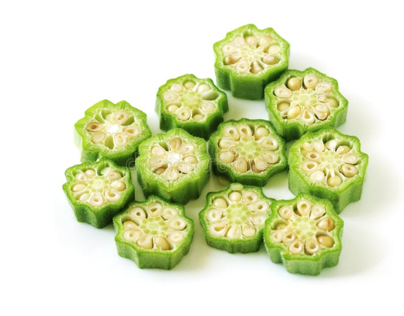 Okra stock photo. Image of sticky, food, close, slice - 21825070