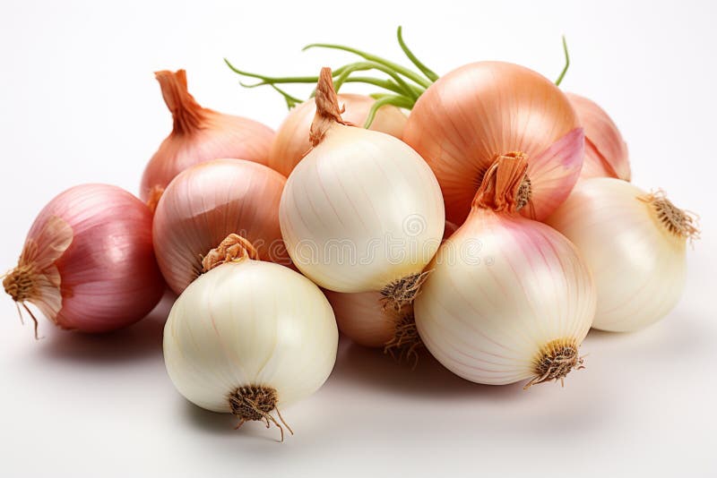 Chopped Red Onion Stack Isolated on White Background with Clipping ...