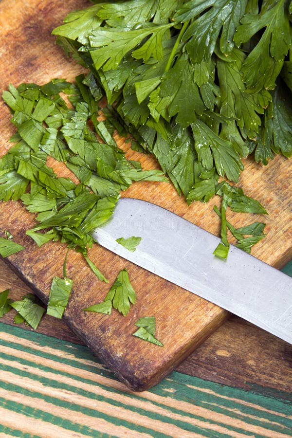 Chopped parsley stock photo. Image of healthy, leaf, chopping - 74567274