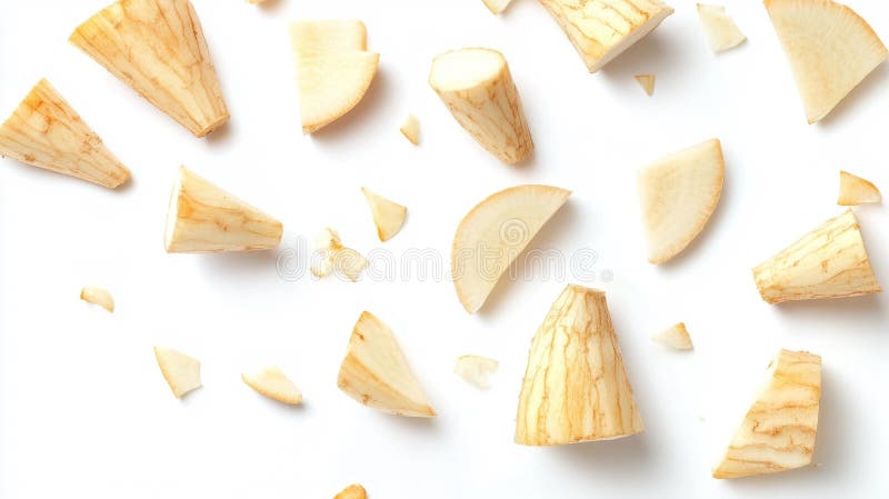 Chopped Parsnip Root on White Background Generative AI Stock ...
