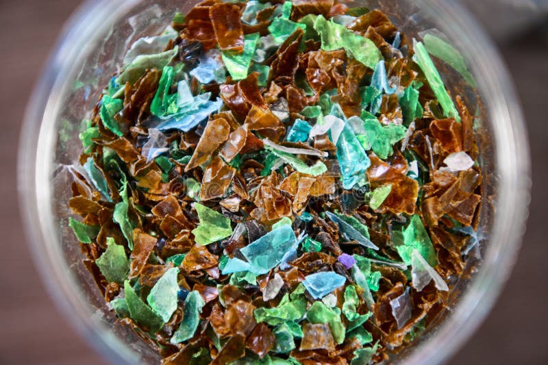 Chopped Pieces of Plastic Made of Recycled Waste Plastic in Open Sack ...