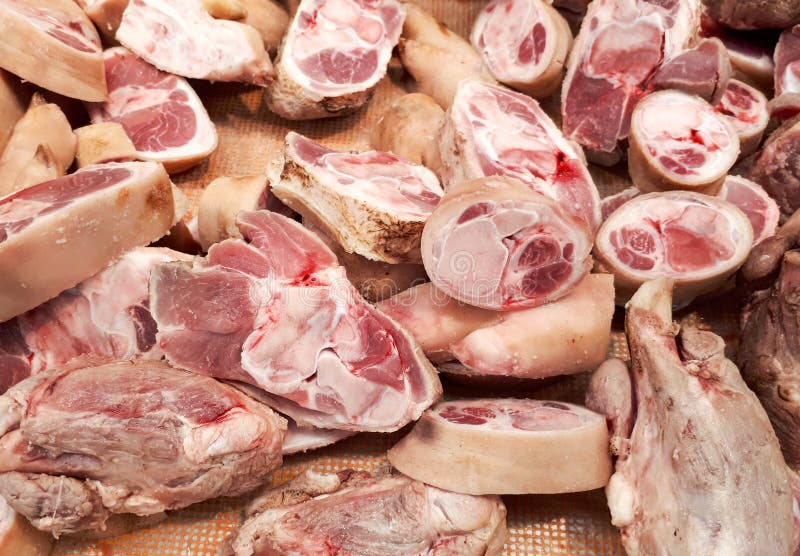 Chopped pig legs stock photo. Image of studio, chopped - 92498792