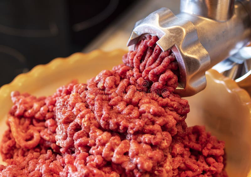 Chopped Raw Meat. Minced Meat for Cooking Stock Image - Image of ...