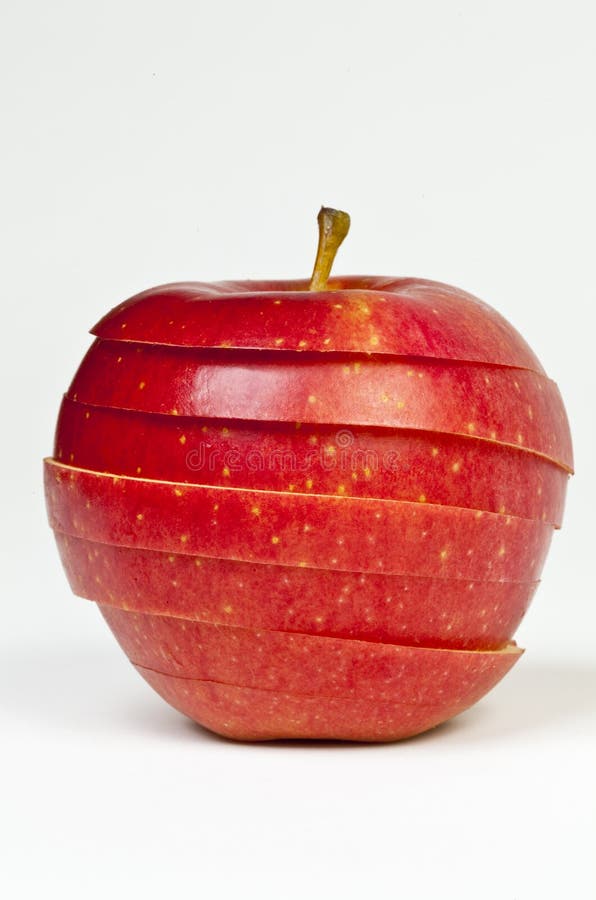 Chopped red Apple stock image. Image of freshness, lifestyle - 12855539