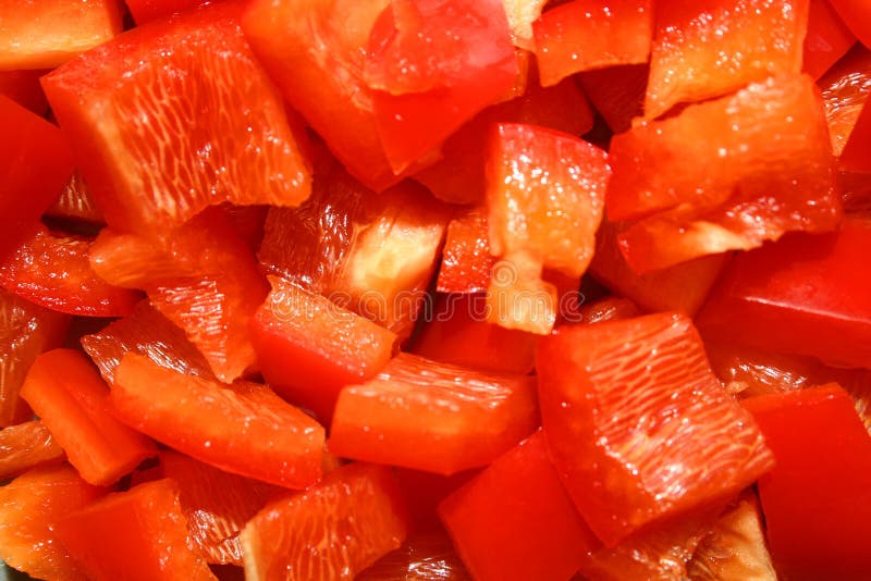 Chopped red peppers stock image. Image of vegetable, tasty - 71028879