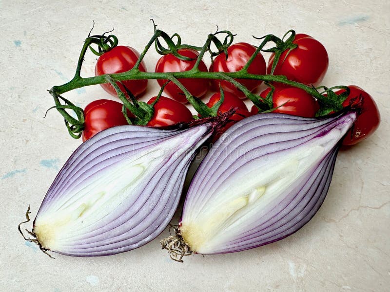 Chopped Red or Purple Onion Half a Chopped Onion Stock Photo - Image of ...