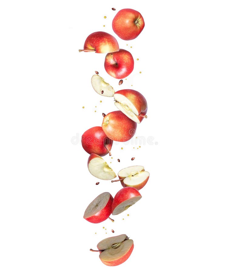 Two Apples Falling Into Water Stock Image - Image of fall, drop: 2736737