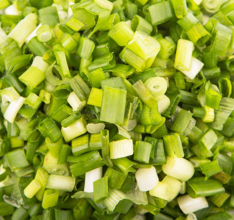 Chopped Scallions Close Up View X Stock Image - Image of aroma, scent ...