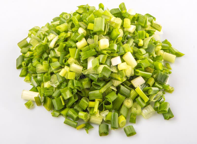 Chopped Scallions Close Up View VII Stock Photo - Image of fresh, herb ...