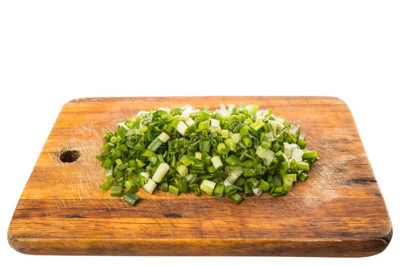 Chopped Scallions on Cutting Board I Stock Image - Image of ingredient ...